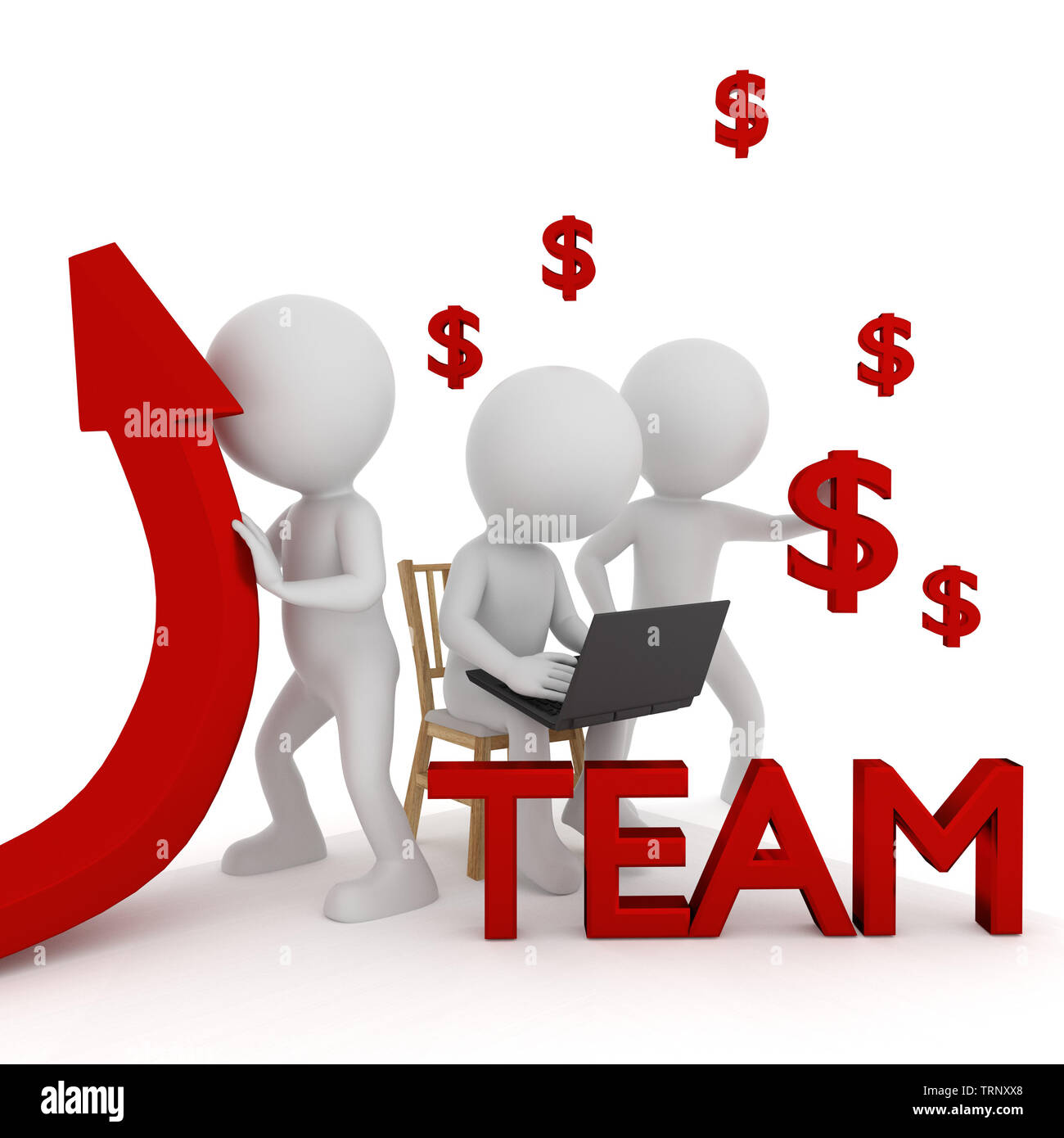 3d small people leader team hi-res stock photography and images - Alamy
