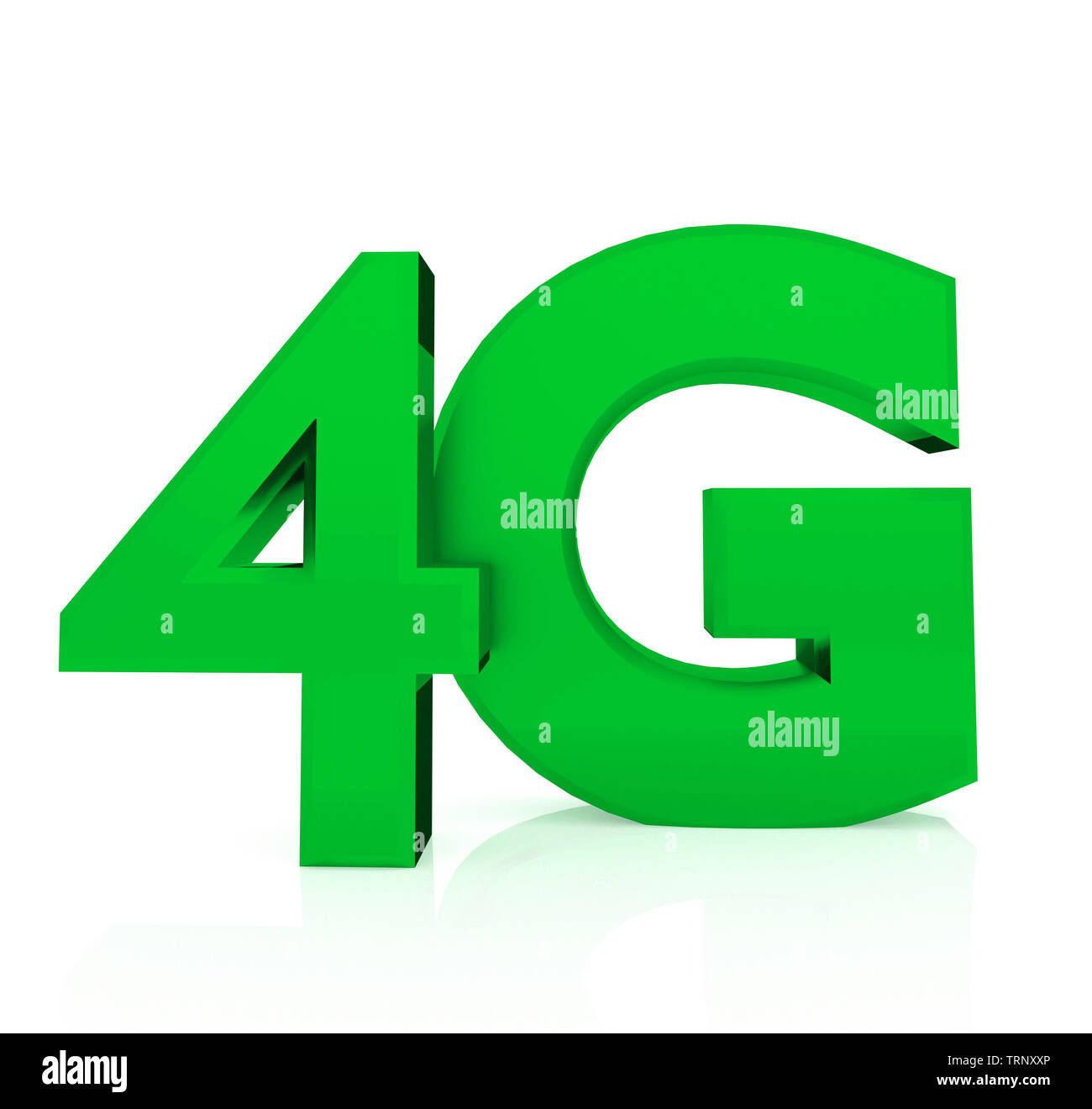 4G Wireless sign. Mobile telecommunication concept. Isolated white ...