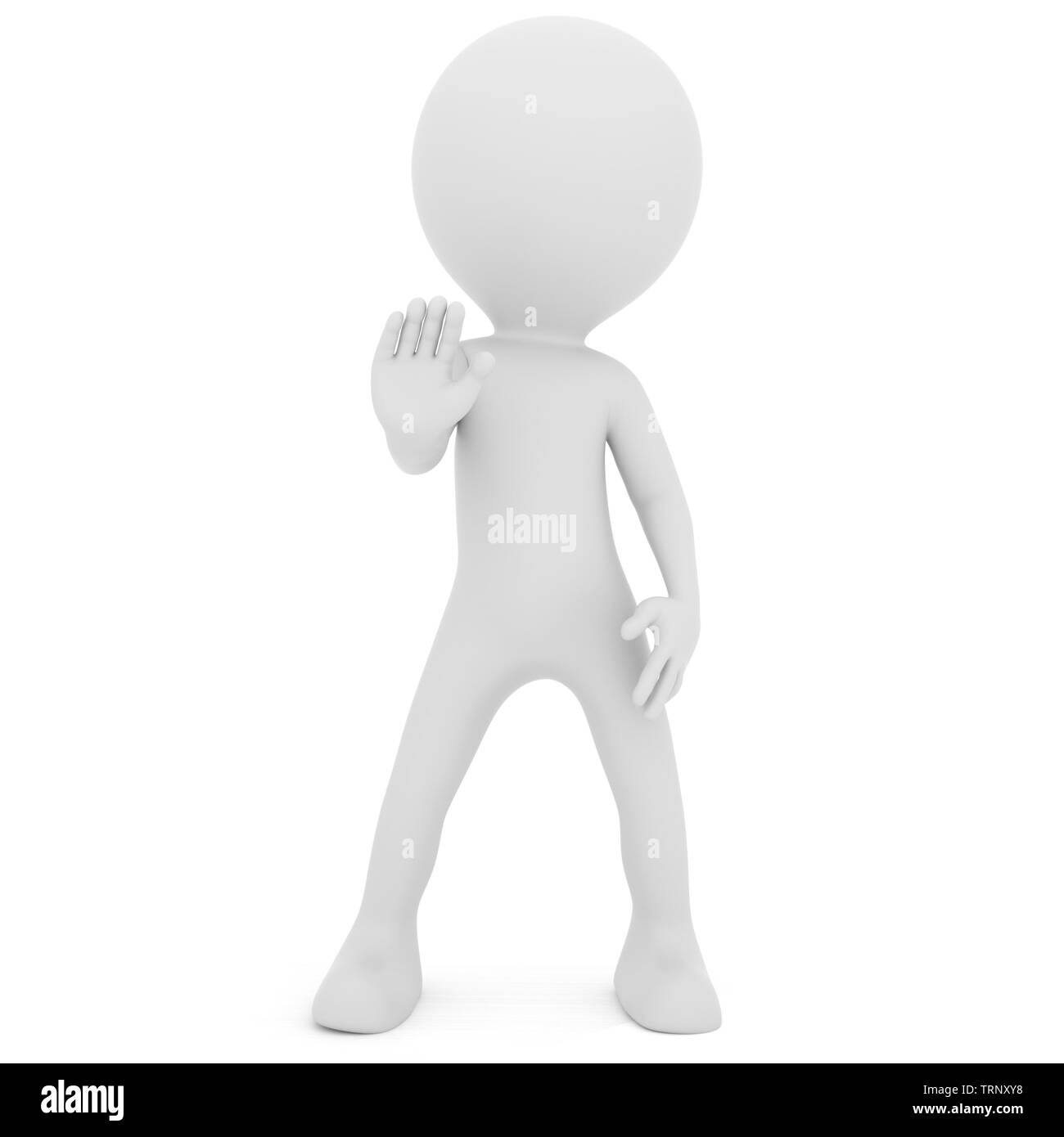3d rendering isolated man Black and White Stock Photos & Images - Alamy