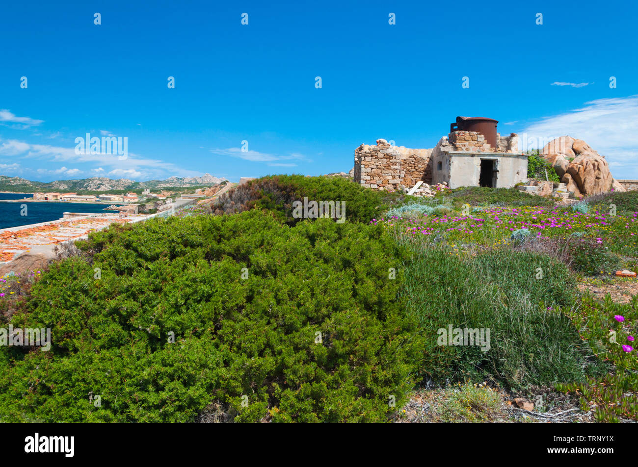 Fortezza Bastiani fortification Caprera Island Sardinia Italy Stock ...