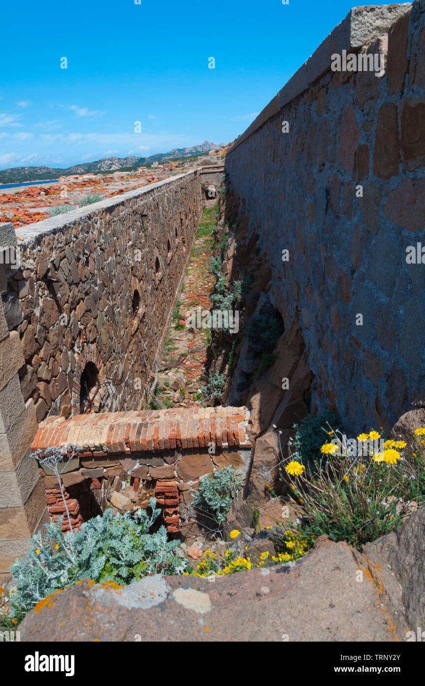 Fortezza Bastiani fortification Caprera Island Sardinia Italy Stock ...