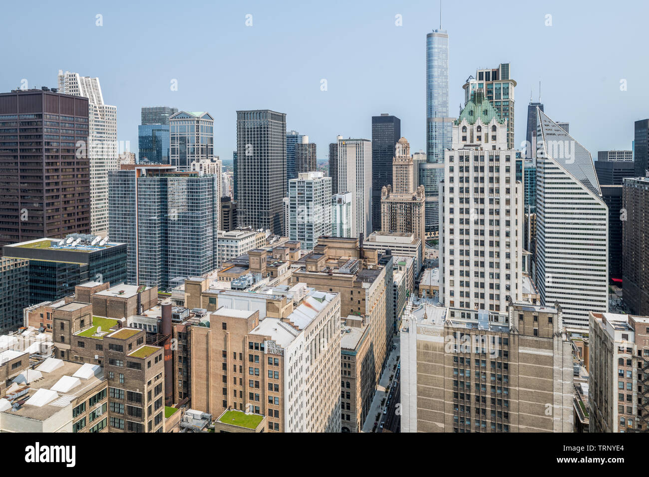 Aerial view of buildings in downtown Chicago Stock Photo - Alamy