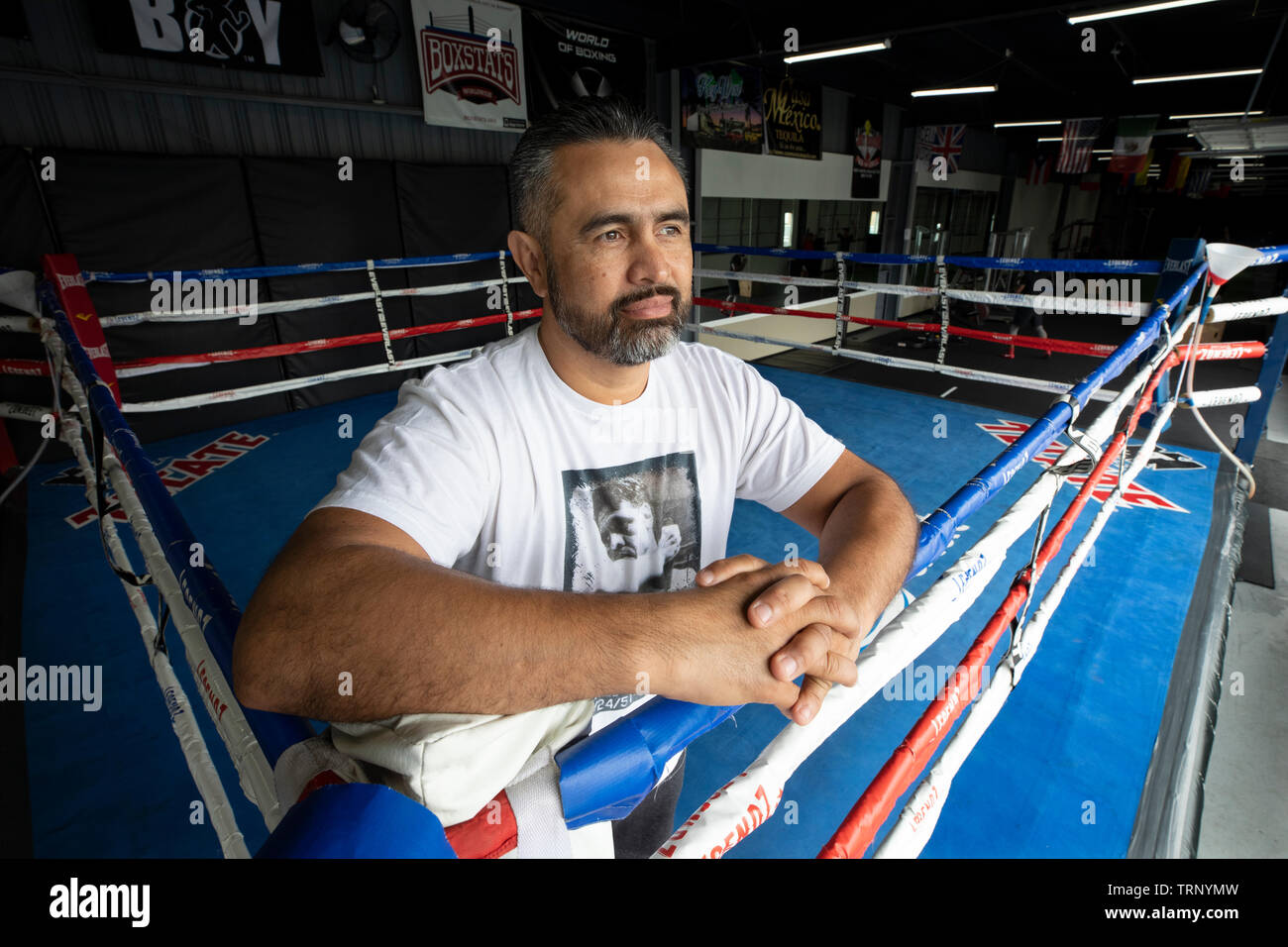 Manny Robles in Legendz gym Stock Photo - Alamy