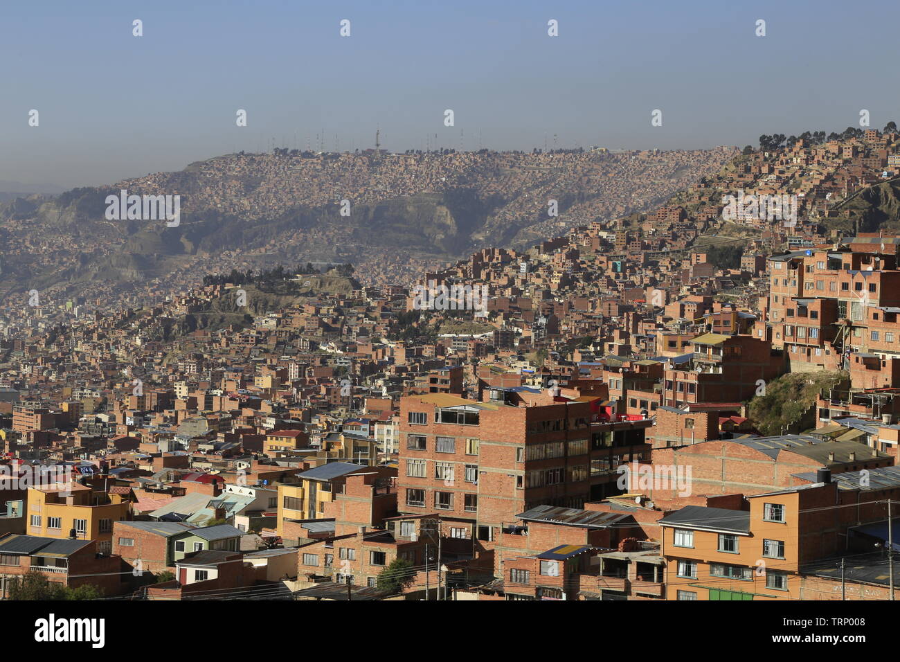 Endless poor houses El Alto of La Paz Bolivia Stock Photo - Alamy