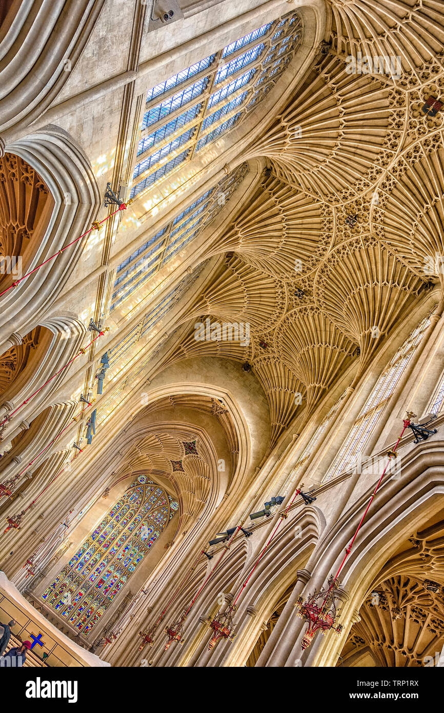 Inside Bath Abbey Stock Photo - Alamy
