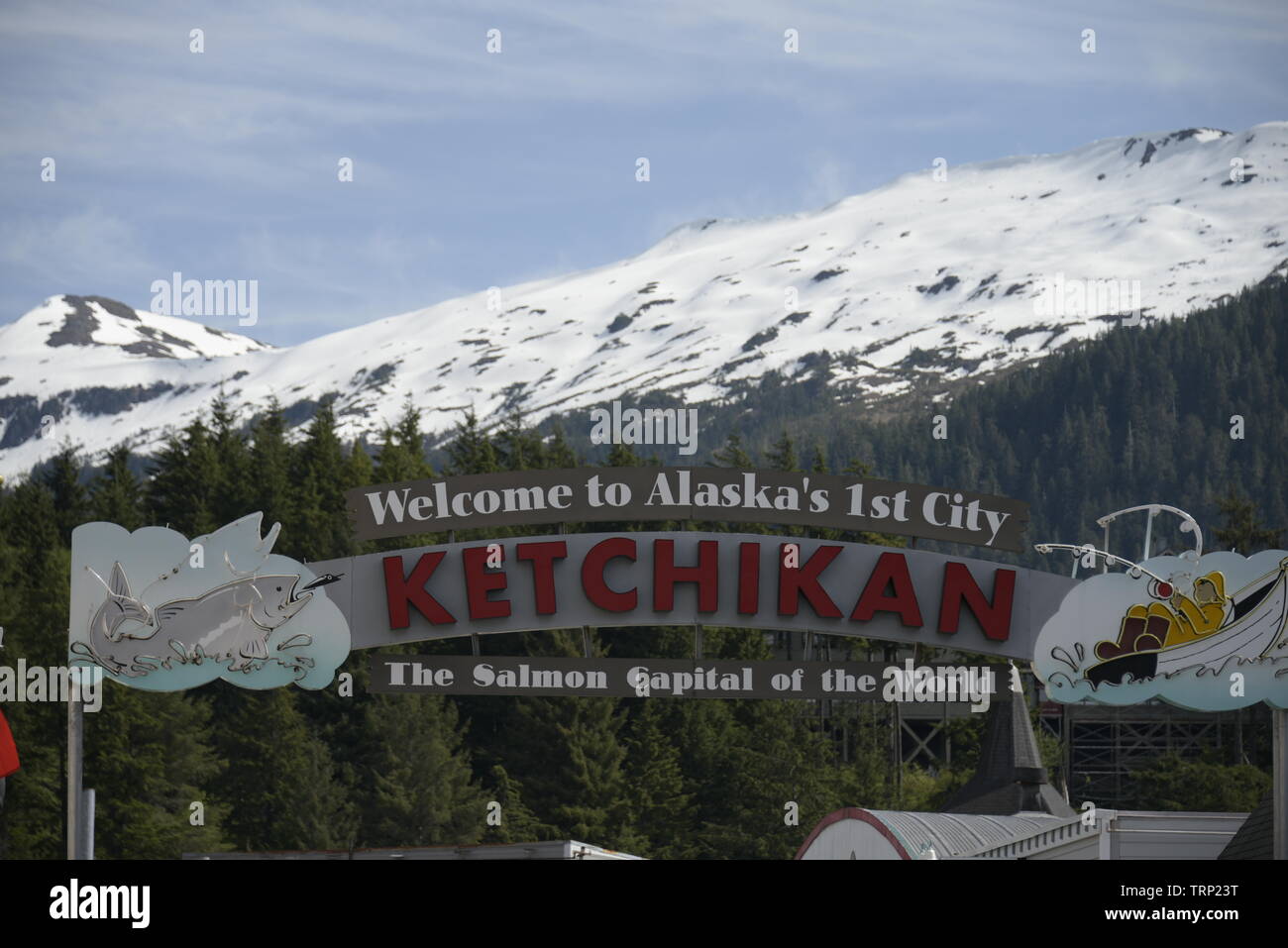 Welcome to sitka sign hi-res stock photography and images - Alamy