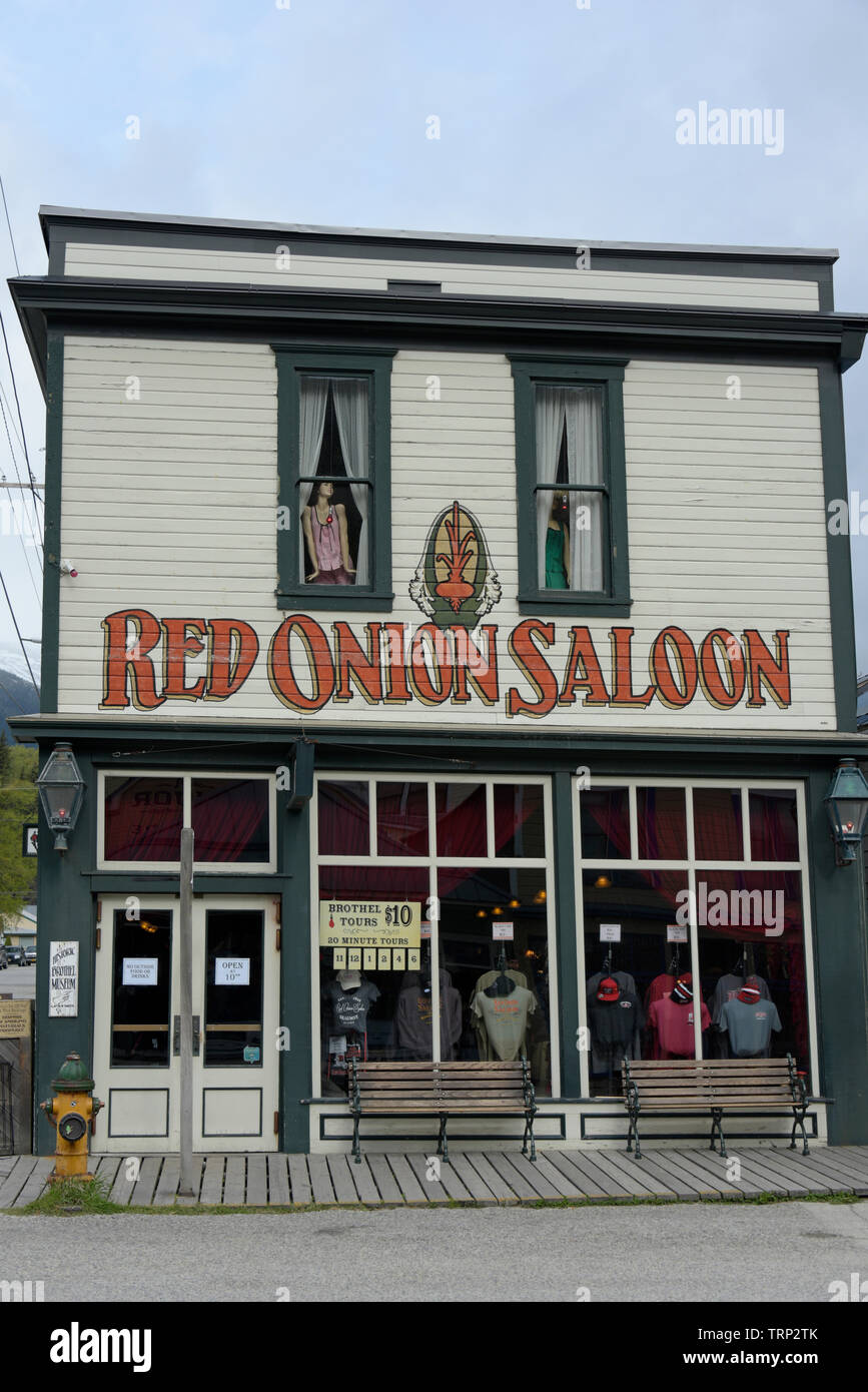 Red Onion Saloon, Skagway, Alaska, Southeast Alaska, USA Stock Photo ...