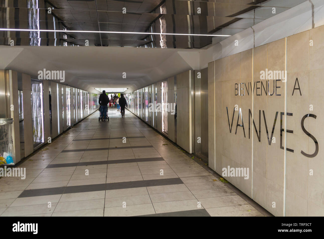 Vanves Malakoff, FRANCE, Paris Suburbs, inside Hallway, Metro Train ...