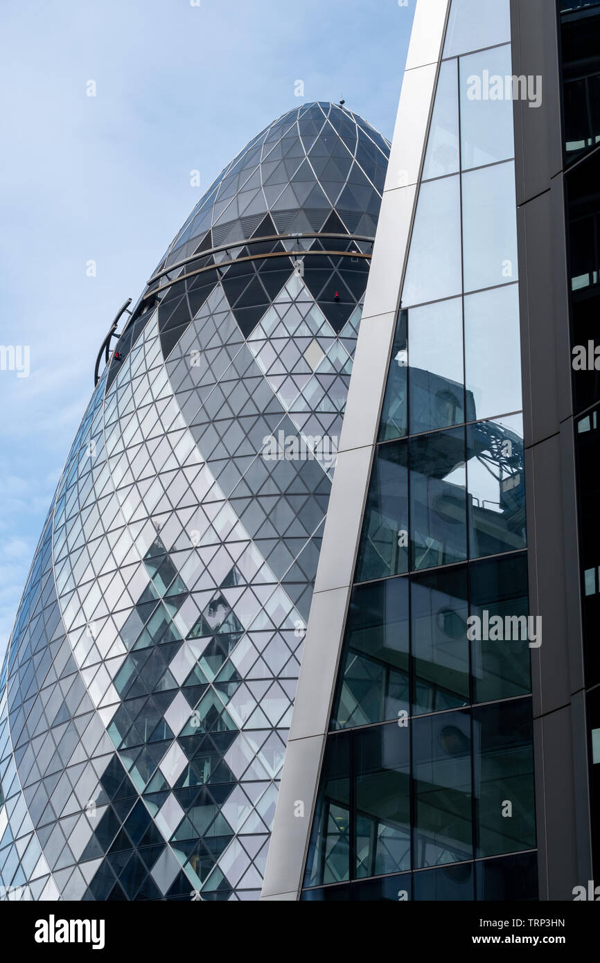 The Gherkin Building at 30 St Mary Axe in the City of London UK ...