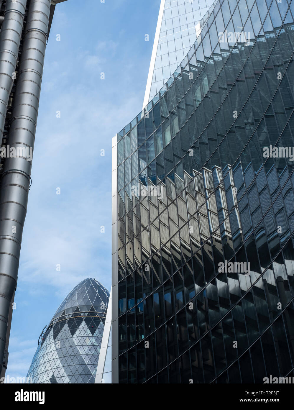 The Gherkin Building at 30 St Mary Axe in the City of London financial ...