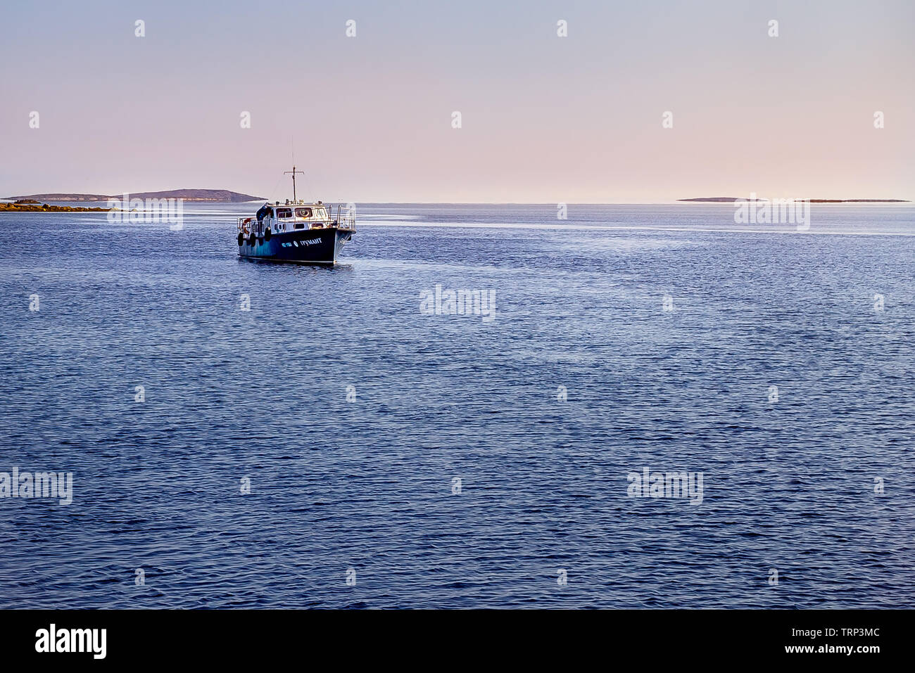 Small boat big wave hi-res stock photography and images - Alamy