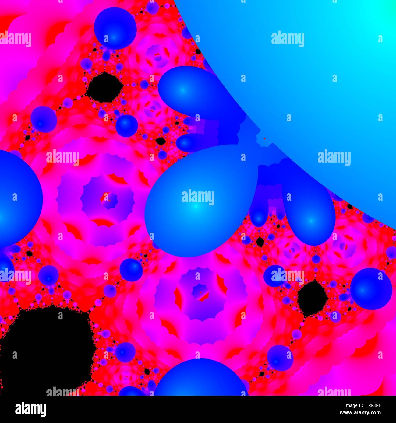 Computer graphics image of the fractal behaviour of a mathematical ...