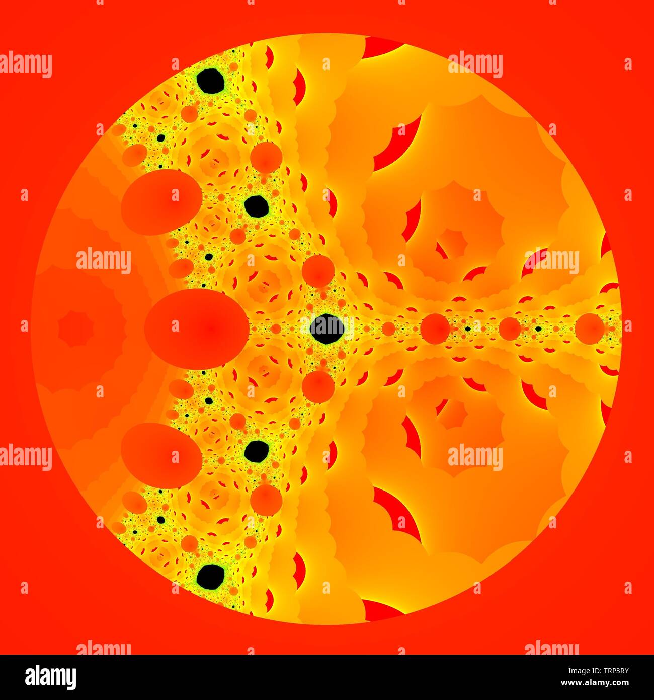 Computer graphics image of the fractal behaviour of a mathematical ...