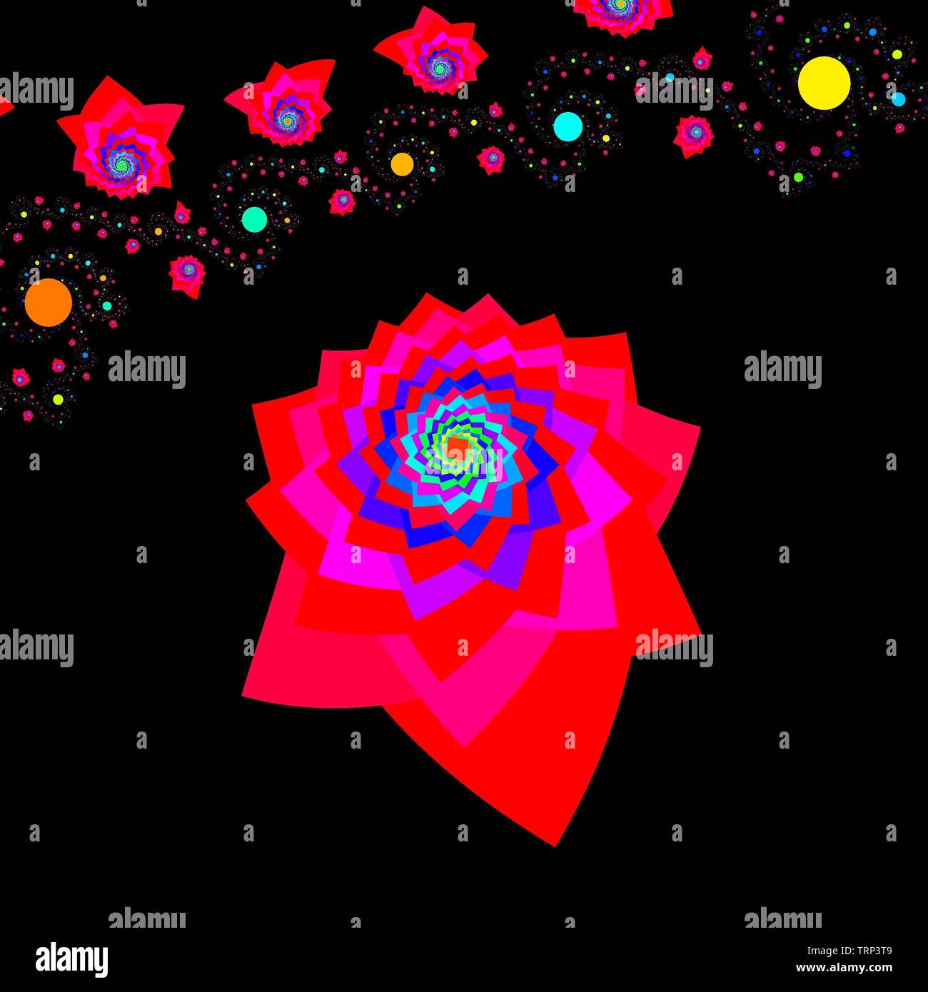 Computer graphics image of the fractal behaviour of a mathematical ...