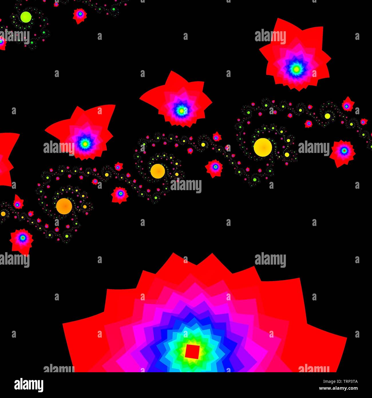 Computer graphics image of the fractal behaviour of a mathematical ...