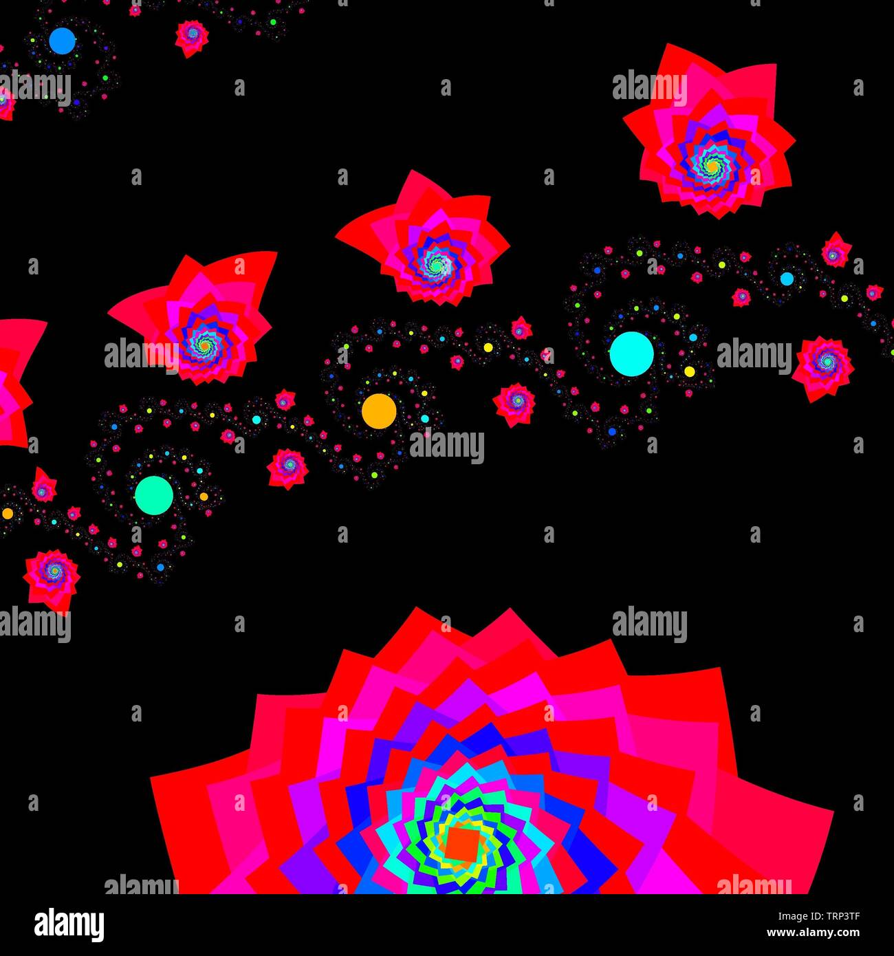 Computer Graphics Image Of The Fractal Behaviour Of A Mathematical
