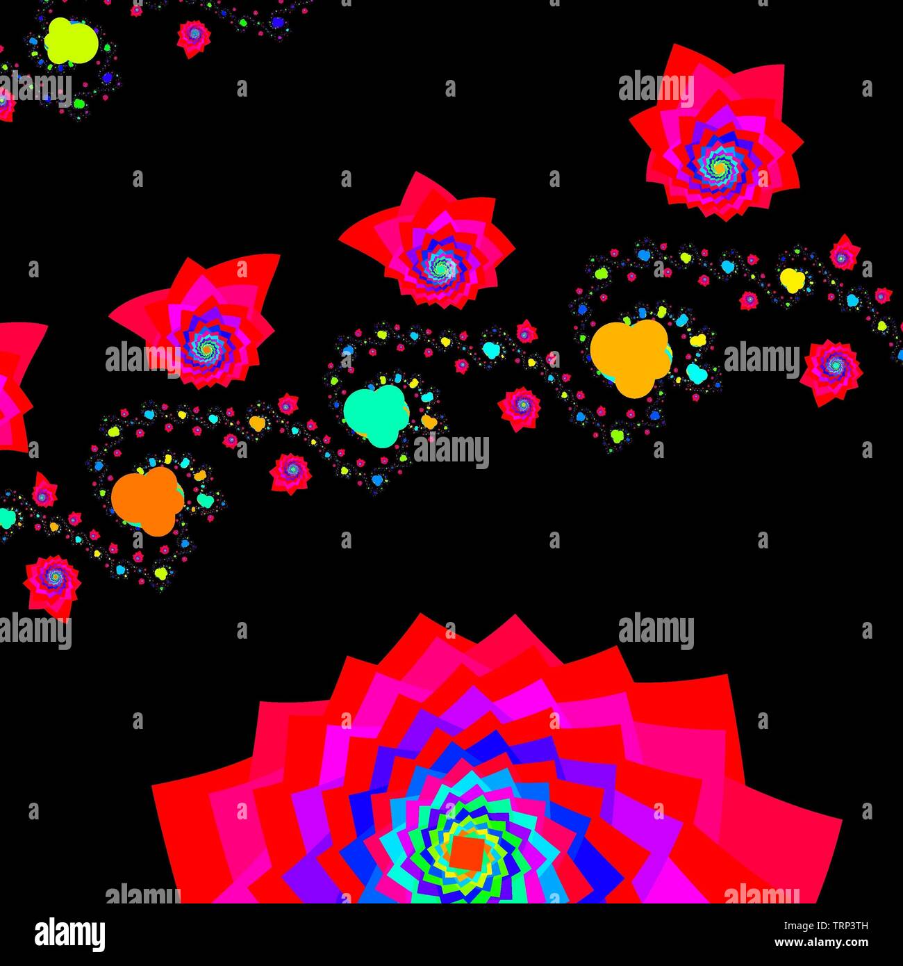 Computer graphics image of the fractal behaviour of a mathematical ...