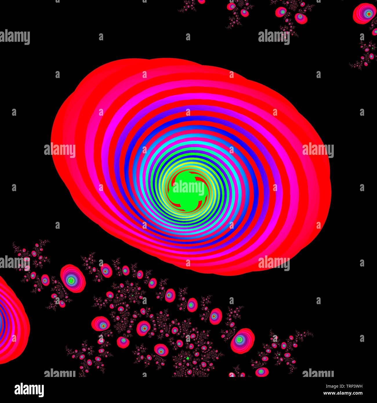 Computer graphics image of the fractal behaviour of a mathematical ...