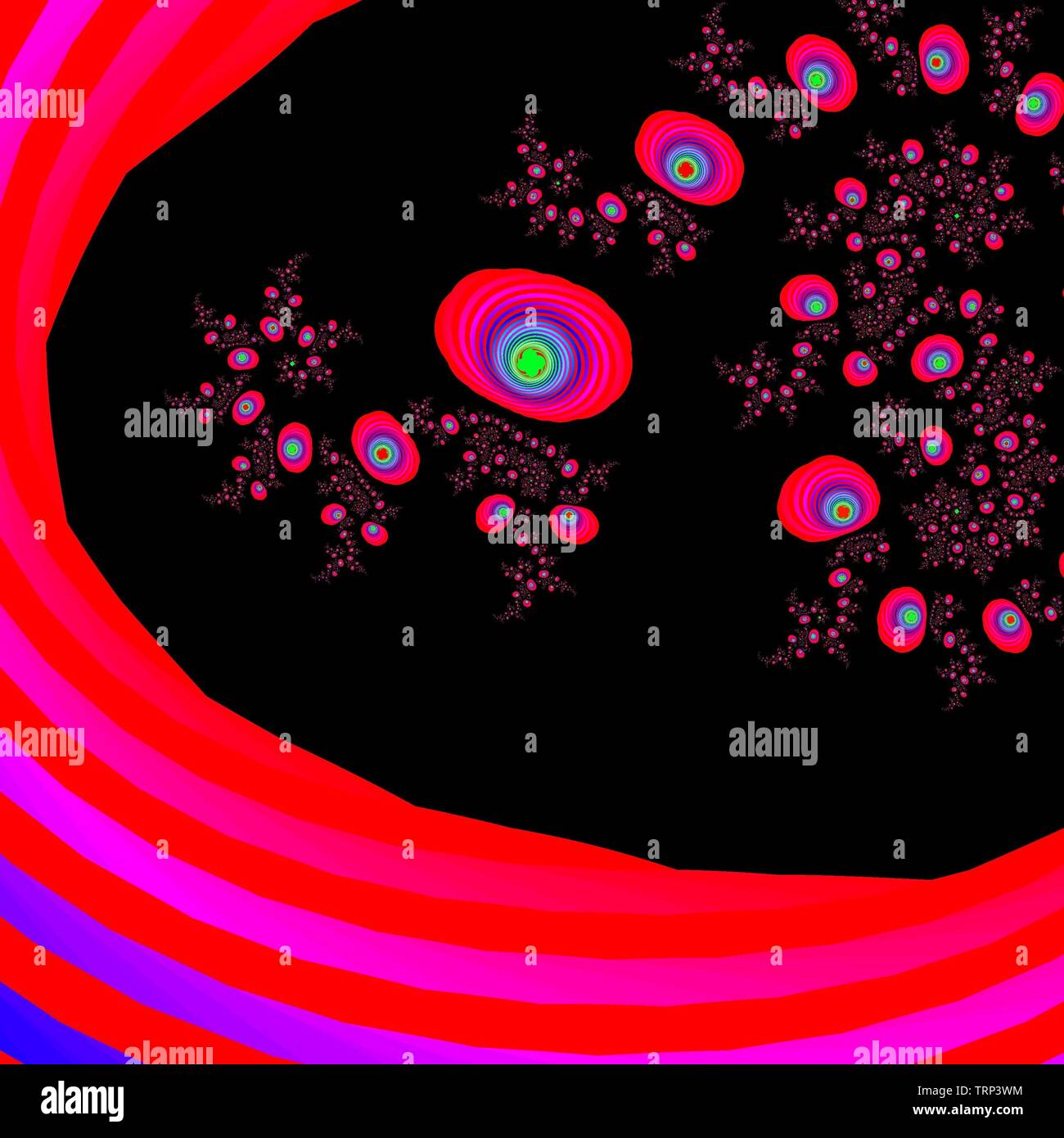 Computer graphics image of the fractal behaviour of a mathematical ...
