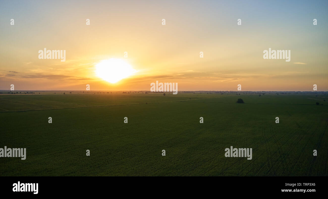 Sunlight over green fields hi-res stock photography and images - Alamy