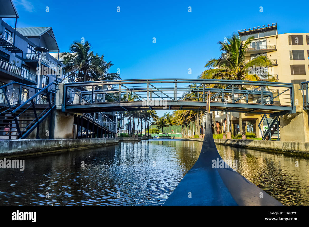 Scenic Gondola ride in Durban waterfront canal near Ushaka South Africa ...