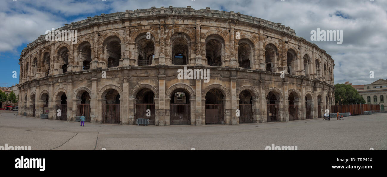 Panoramic view roman amphitheatre in hi-res stock photography and ...