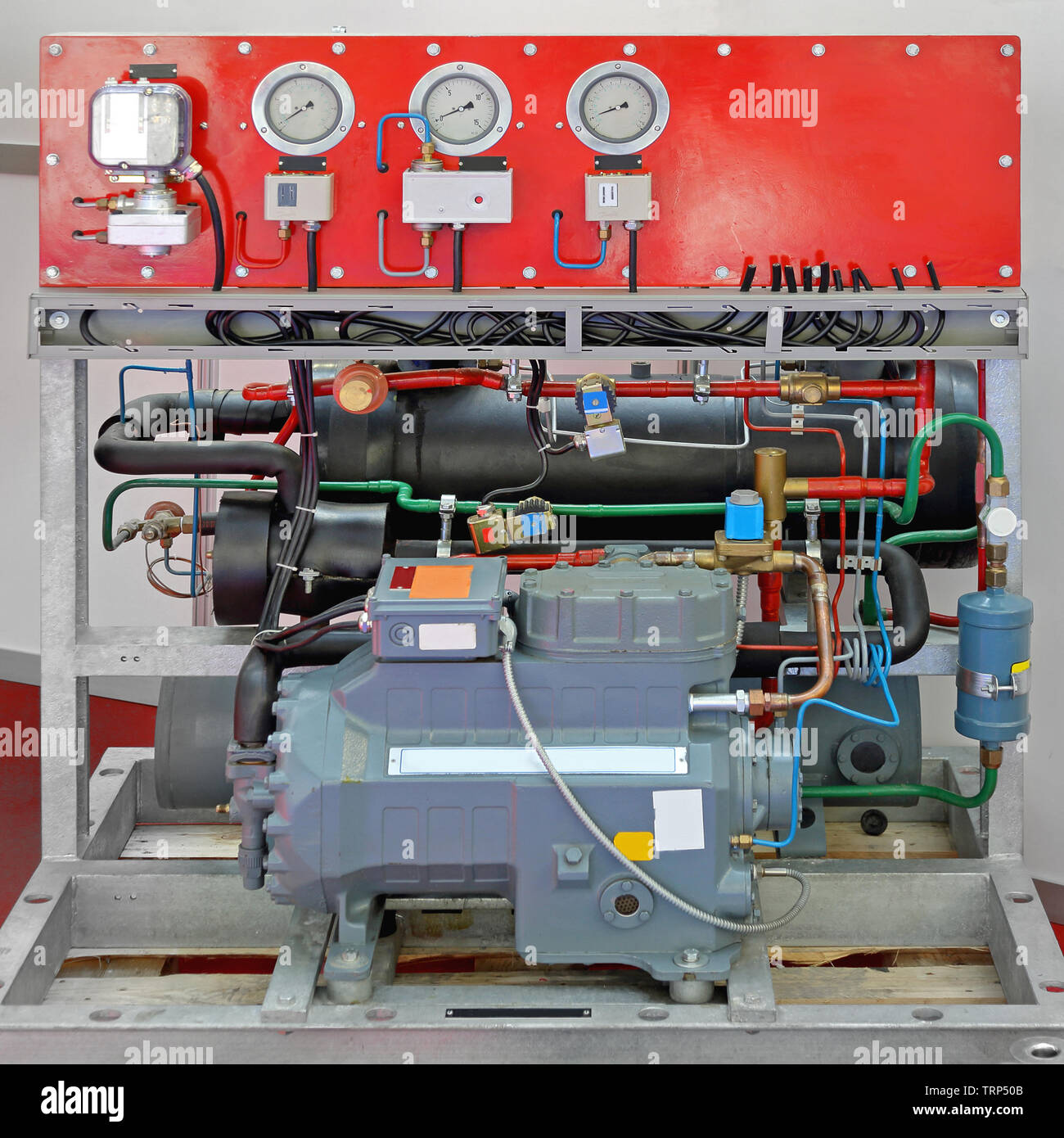 Big Compressor Unit With Equipment for Factory Production Stock Photo ...