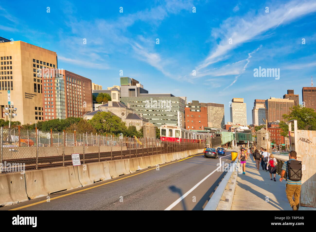 Boston, MA, USA-20 October, 2018: Boston MBTA subway lines, train ...