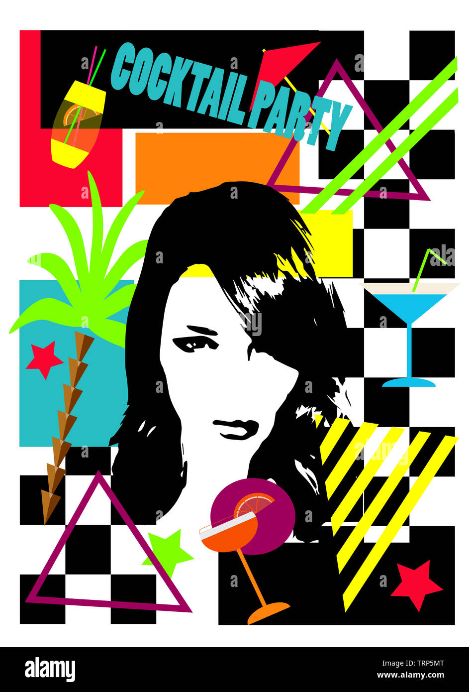 Cocktail party poster Cut Out Stock Images & Pictures - Alamy