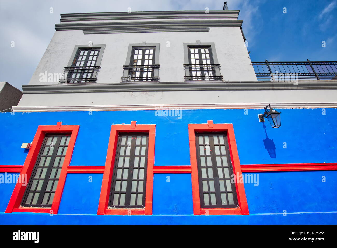 Monterrey, colorful historic buildings in the center of the old city ...