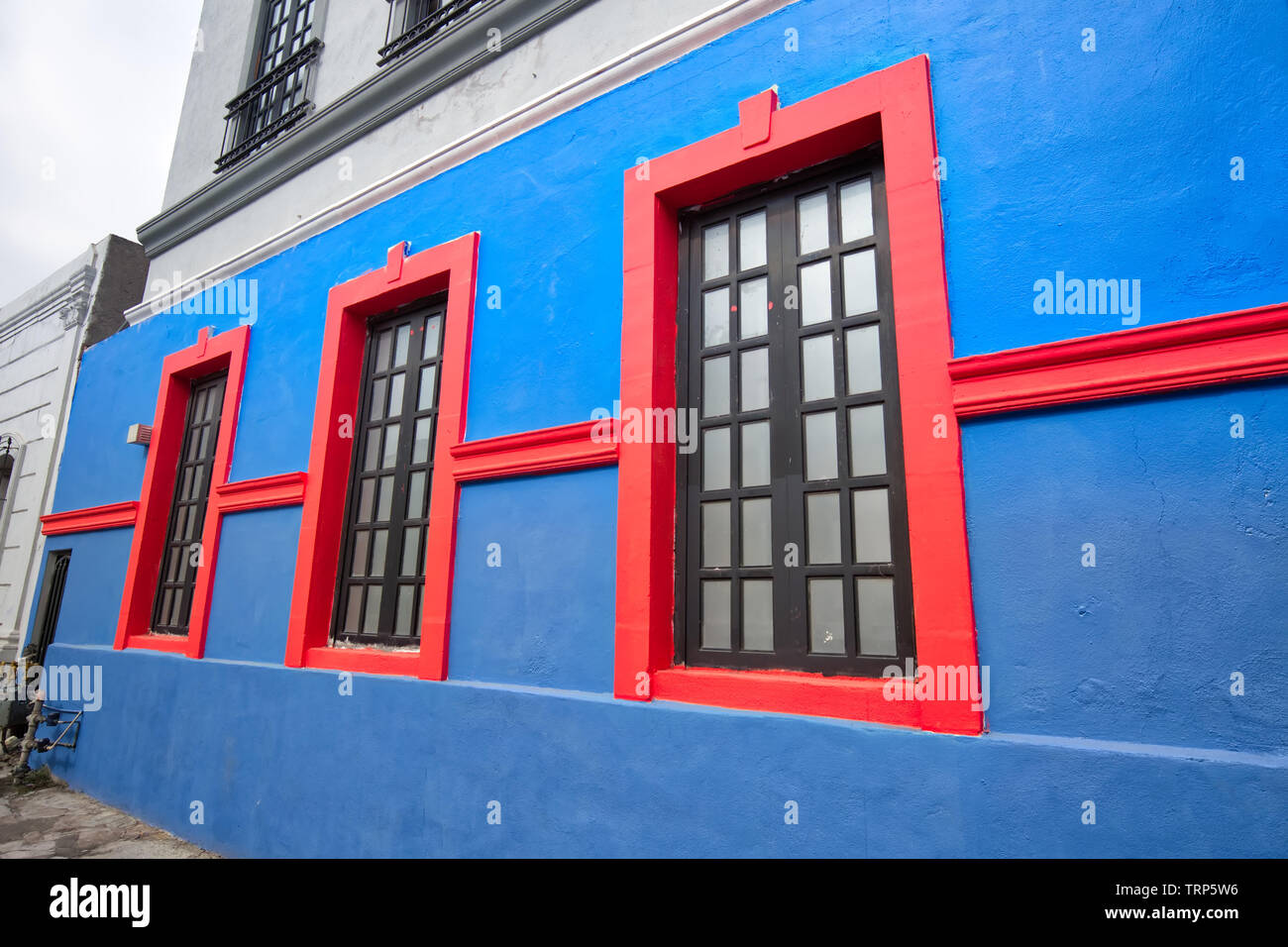 Monterrey, colorful historic buildings in the center of the old city ...