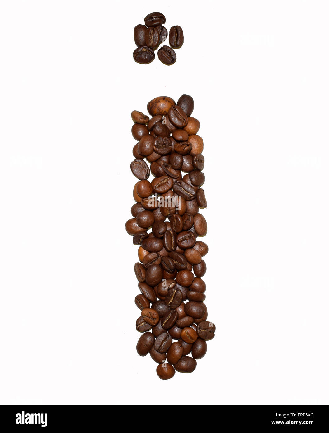 English Coffee Alphabet isolated on white. Roasted coffee beans. ?offee ...