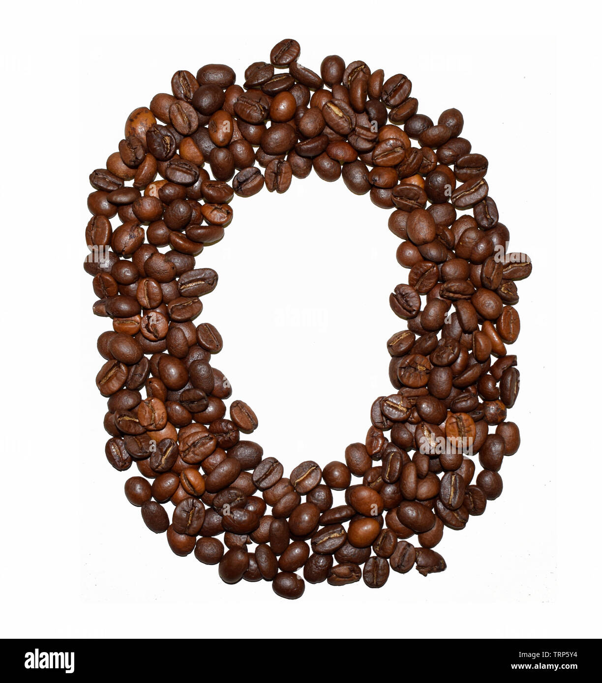 English Coffee Alphabet isolated on white. Roasted coffee beans. ?offee ...