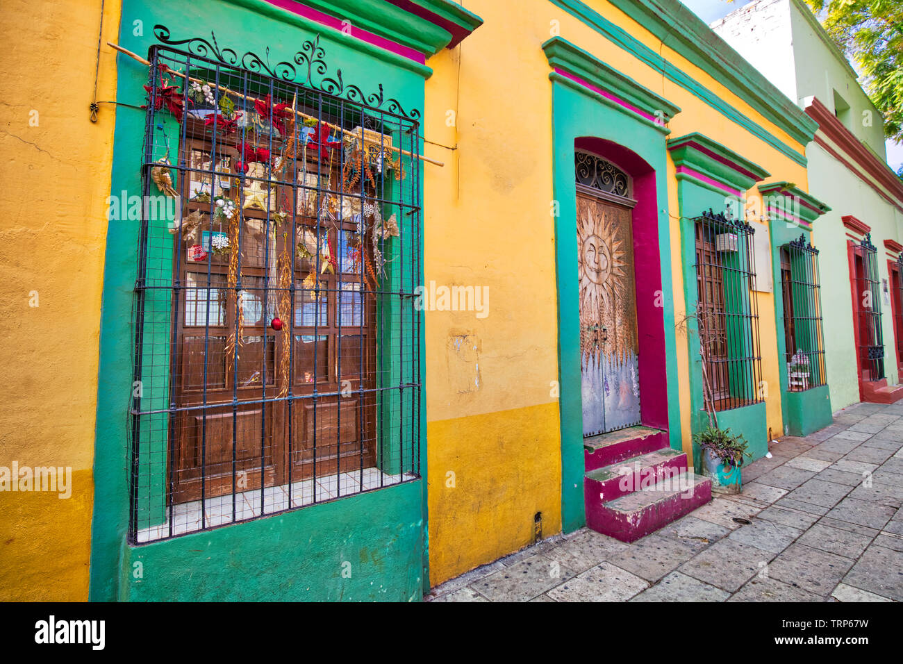 Oaxaca, Mexico-1 December, 2018: Scenic old city streets and colorful ...