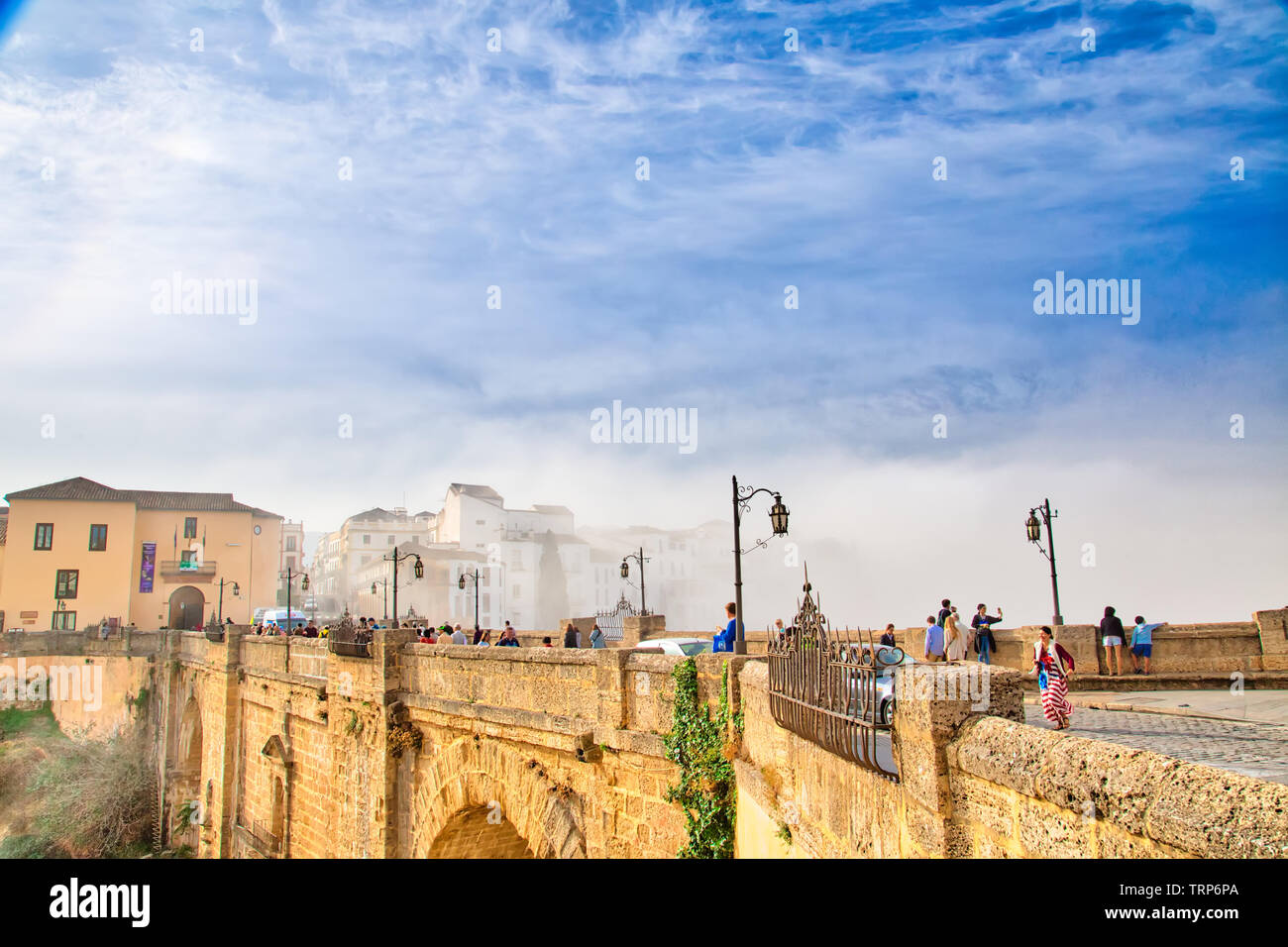 Ronda, Spain-October 12, 2018: Famous Puente Nuevo Bridge's Arch in ...
