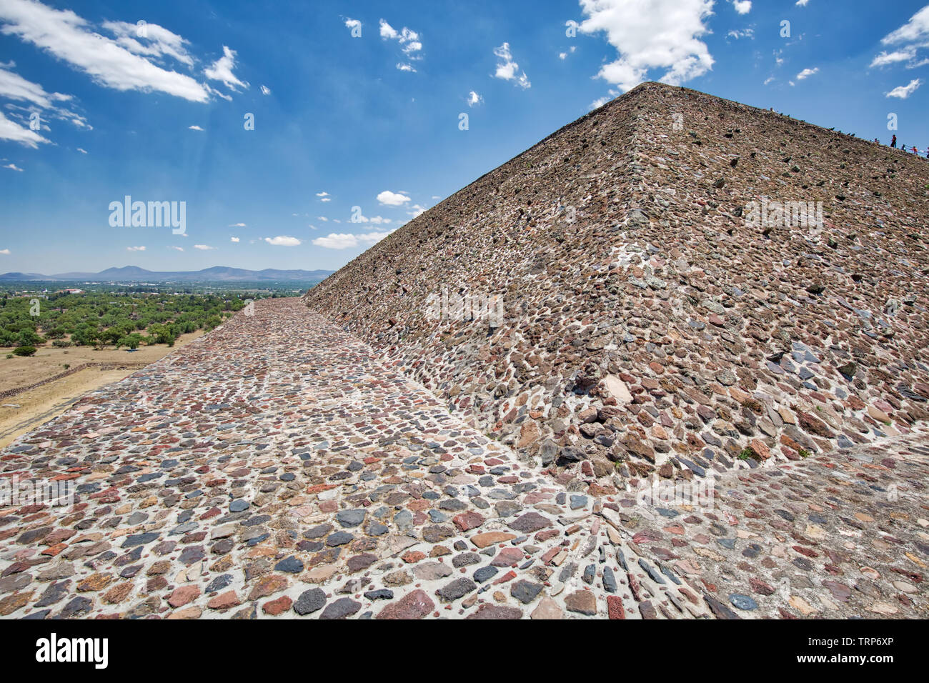 Landmark Teotihuacan pyramids complex located in Mexican Highlands and ...