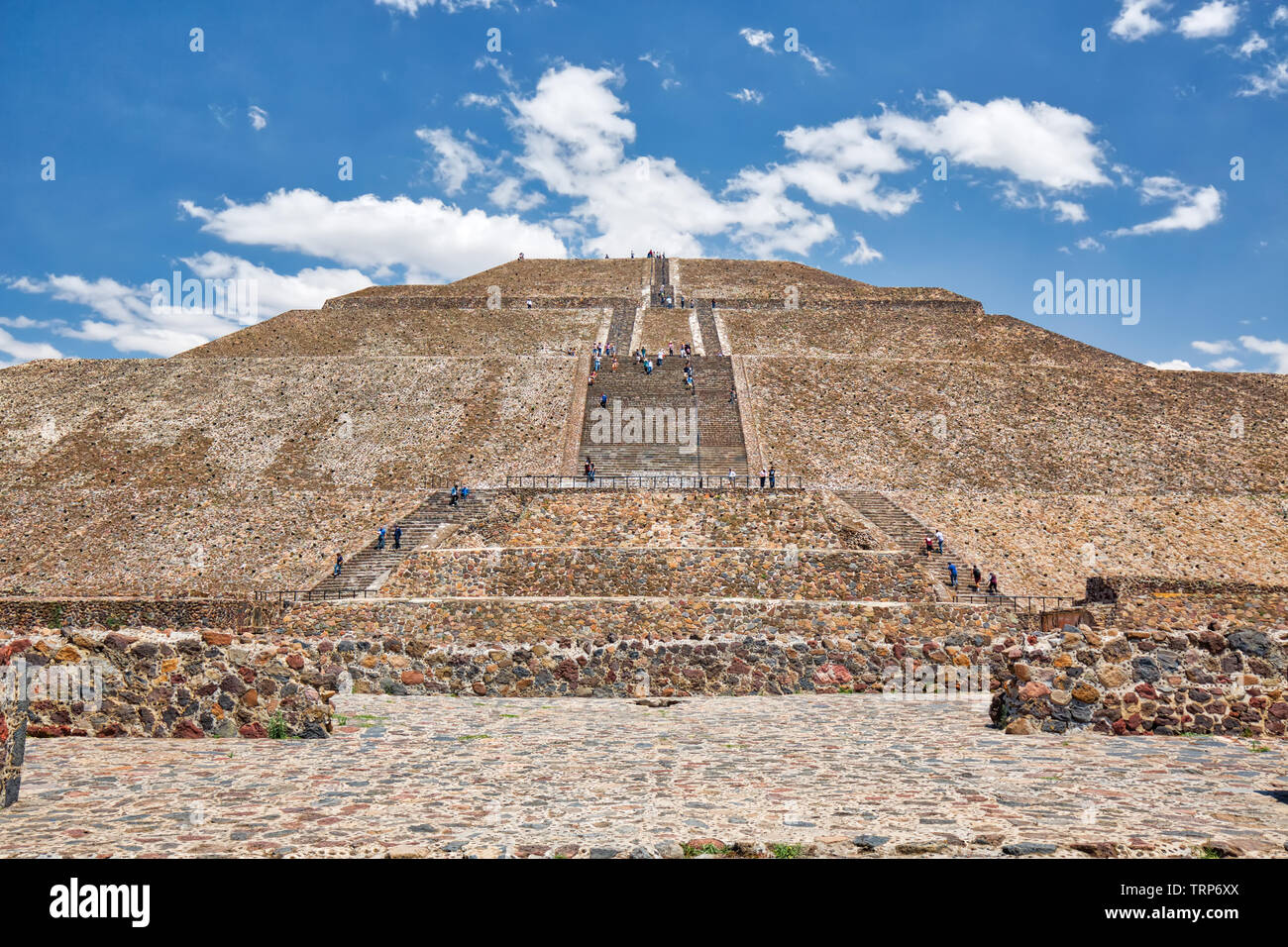 Landmark Teotihuacan pyramids complex located in Mexican Highlands and ...