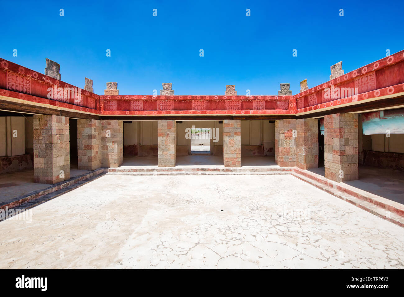 Landmark Teotihuacan pyramids complex located in Mexican Highlands and ...