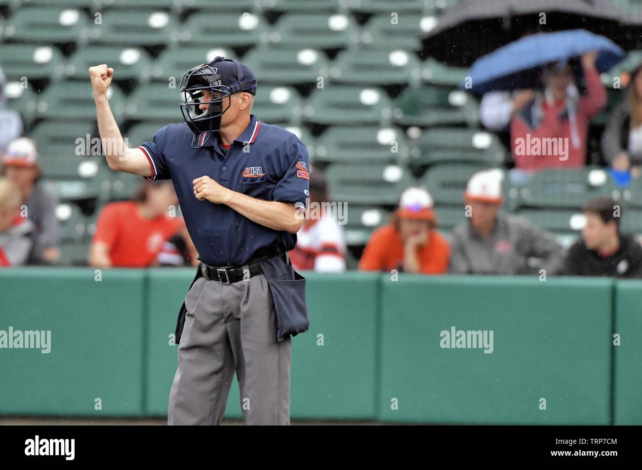 Umpire making a call hi-res stock photography and images - Alamy