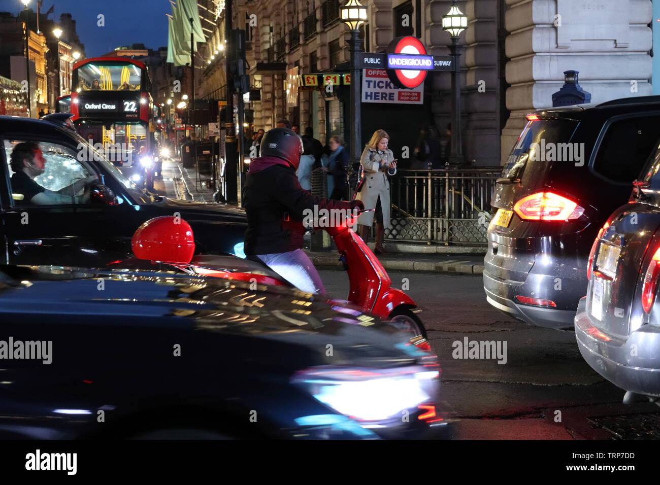 Motorcycle rider at night hi-res stock photography and images - Alamy