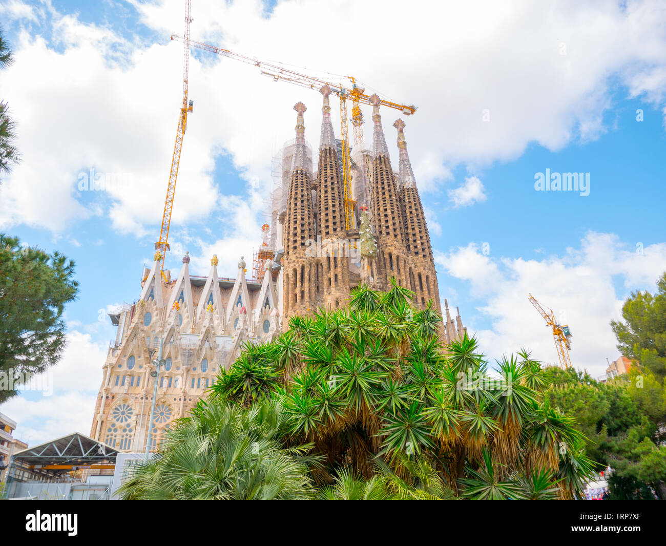 Barcelona, Spain - May 2019: Cathedral of La Sagrada Familia. It is ...