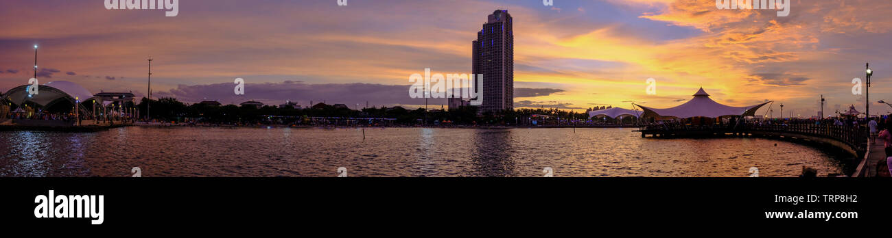 Landscape Panorama Le Bridge Ancol Beach Jakarta Utara Indonesia When ...