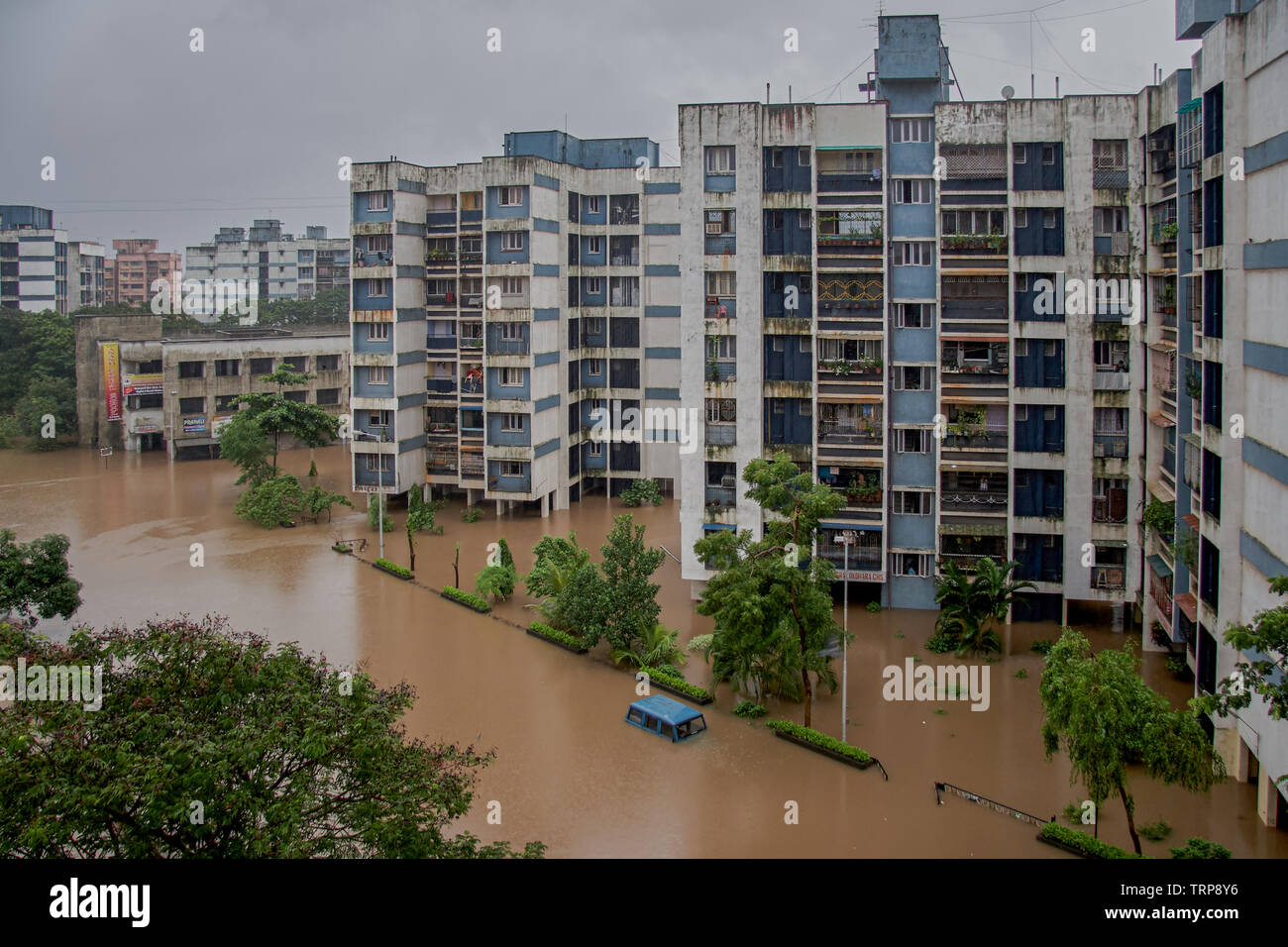 26 july 2005 heavy flood in lok gram lok dhara kalyan maharashtra india ...