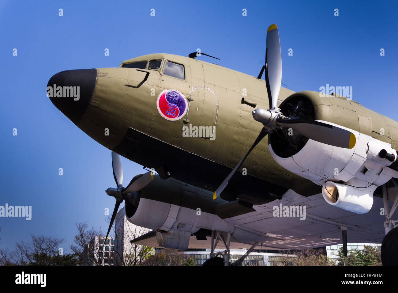 Seoul, South Korea - April 11, 2018: Douglas C-47 Skytrain was used ...