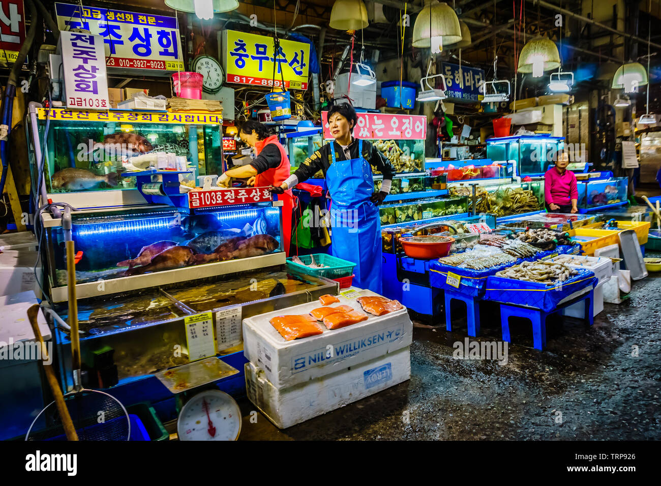 Seoul, South Korea - May 17, 2017: Noryangjin Fish Market, the largest ...