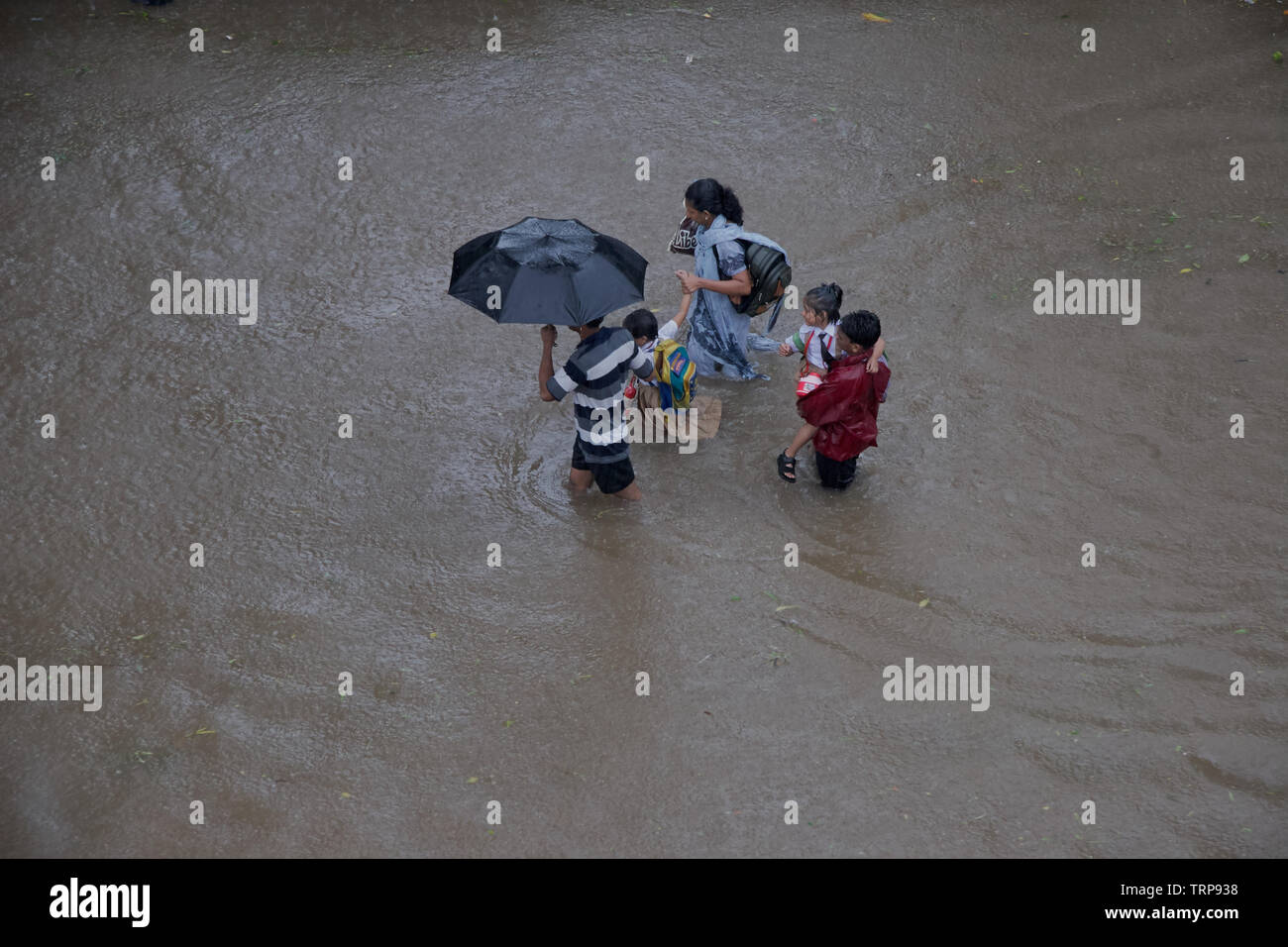 26 july 2005 heavy flood in lok gram lok dhara kalyan maharashtra india ...