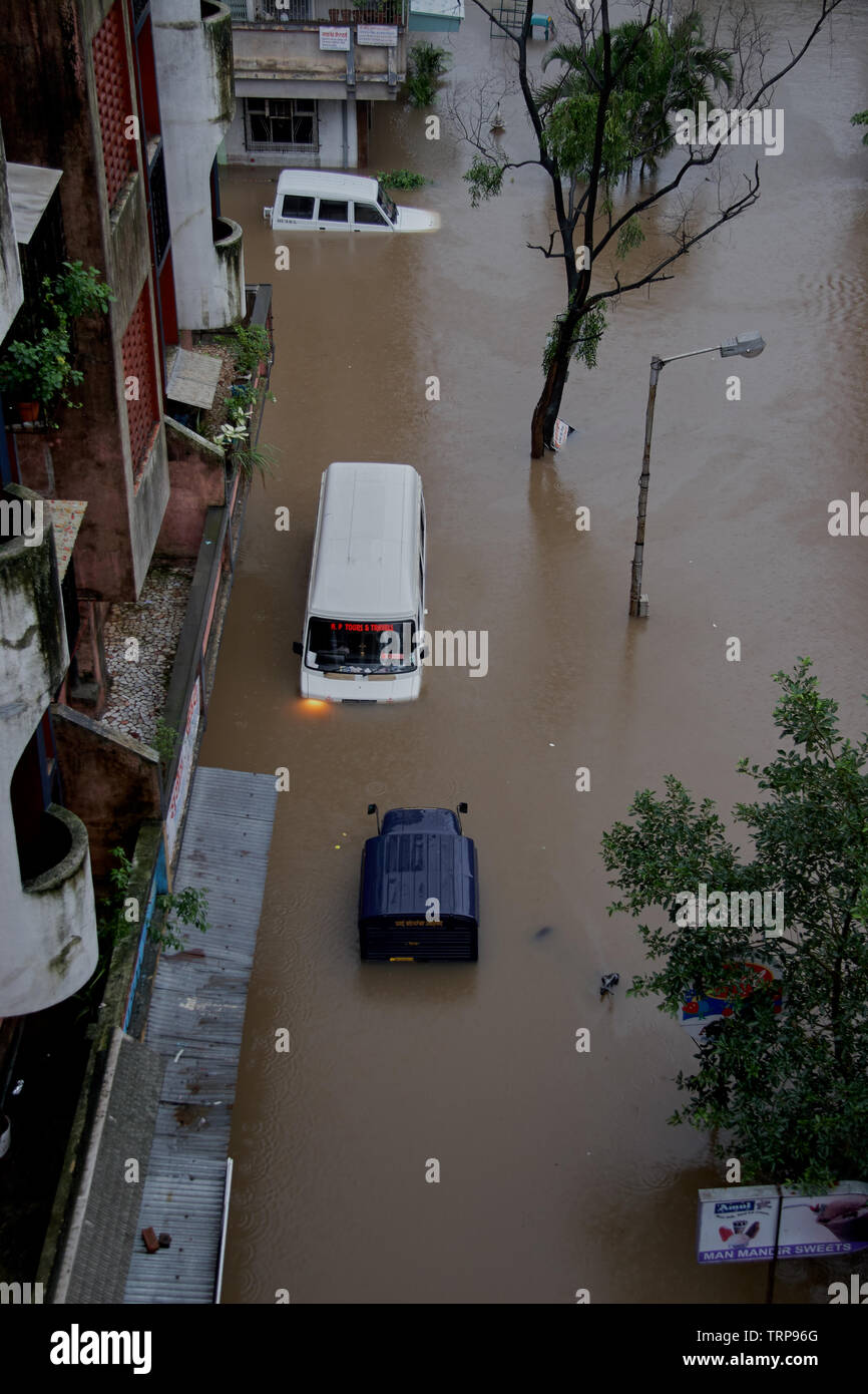 26 july 2005 heavy flood in lok gram lok dhara kalyan maharashtra india ...
