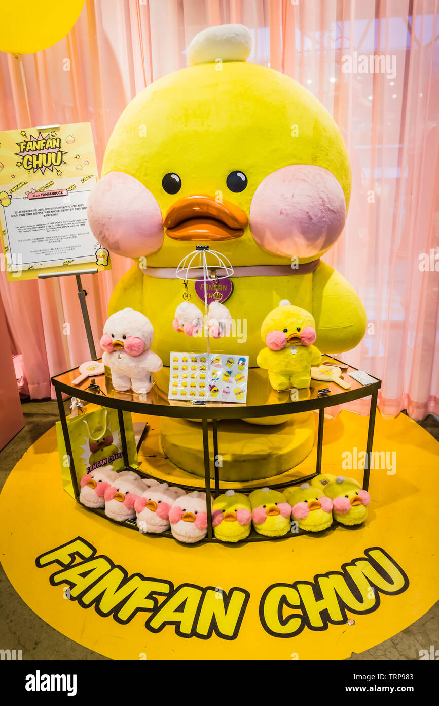 Seoul, South Korea - April 10, 2018: FAN FAN CHUU has received intense ...
