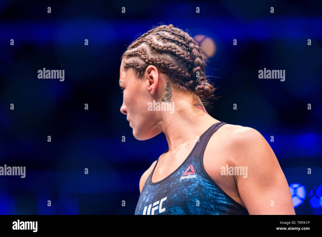 Chicago, IL, United States - June 8, 2019: Jessica Eye before her fight ...