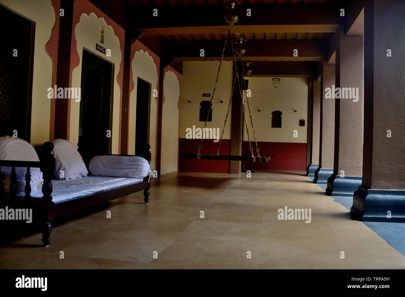 Inner view of an old wada (house), Girivan, Near Pune, Maharashtra ...